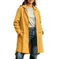 APEXFWDT Women's Waterproof Rain Jacket with Hood Long Raincoat ...