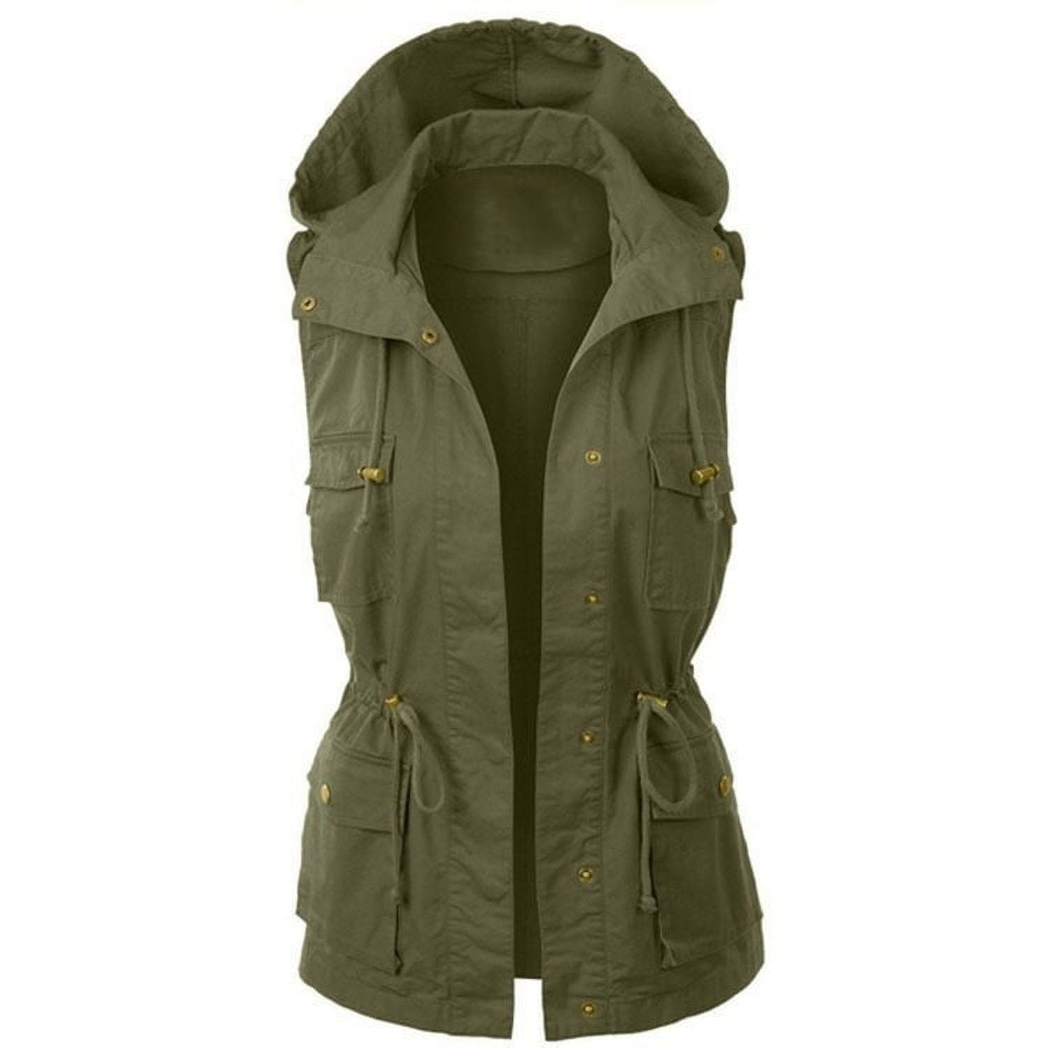 APEXFWDT Womens Lightweight Sleeveless Military Anorak Cargo Vest ...