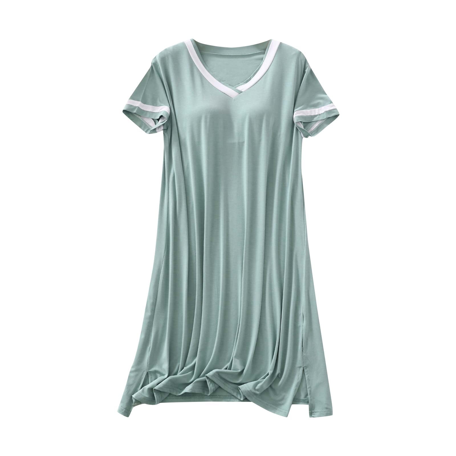 APEXFWDT Womens Modal Built in Padded Bra Nightgown Sleep Dress Summer ...