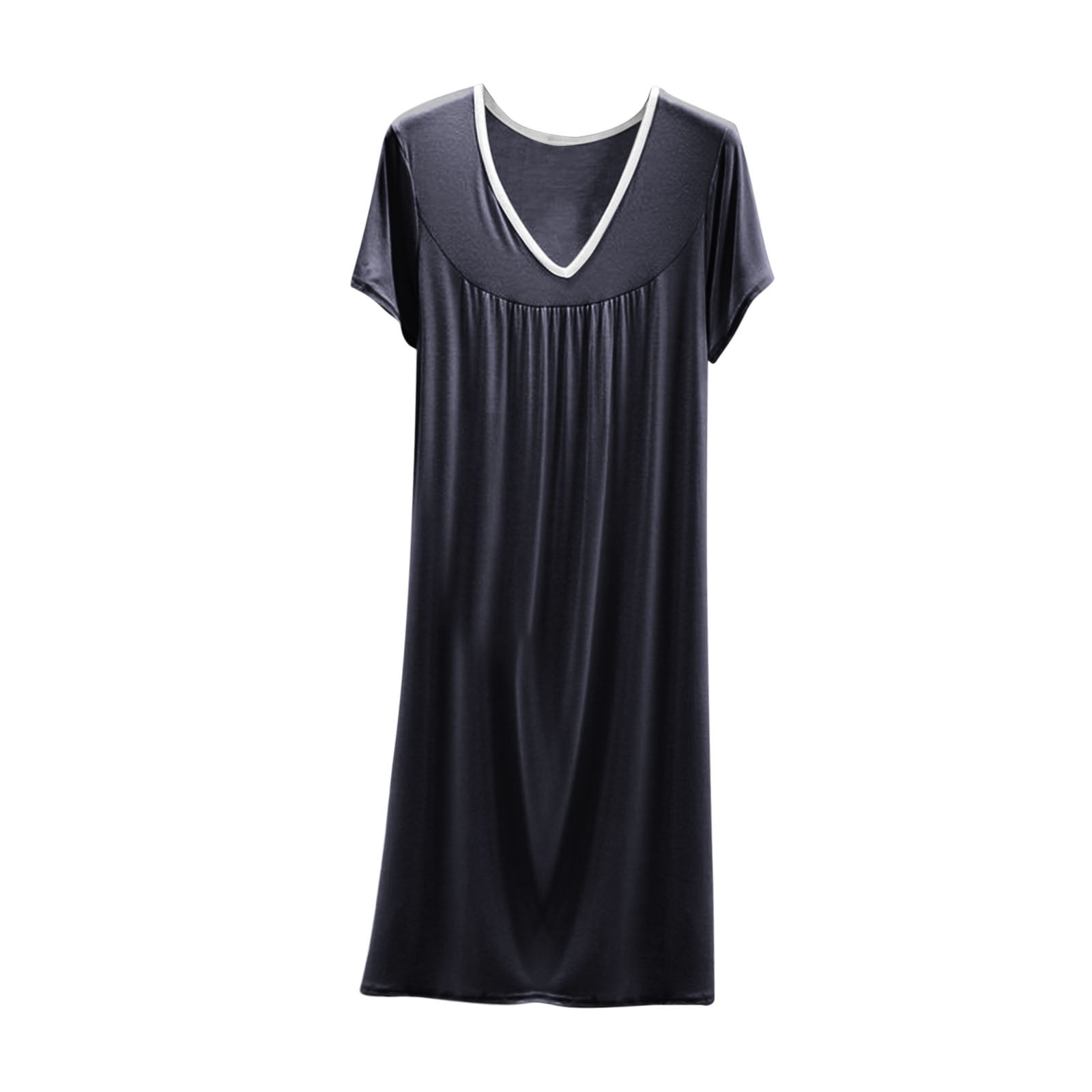 APEXFWDT Womens Nightgown Sleep Shirt Dress Modal Short Sleeve ...