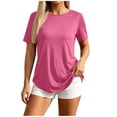 APEXFWDT Womens Short Sleeve T Shirts Casual Crew Neck Tunic Tops ...