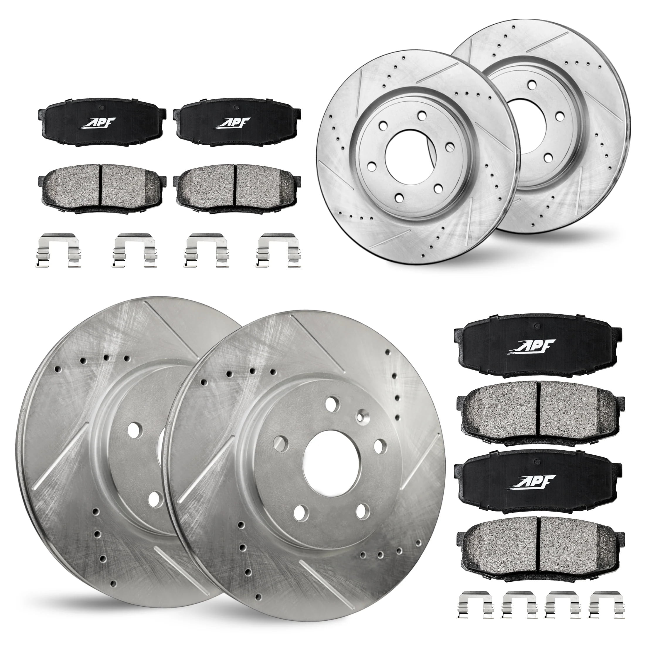 APF Full Brake Kit Rotors and Pads for Toyota Sequoia 2001-2002 ...