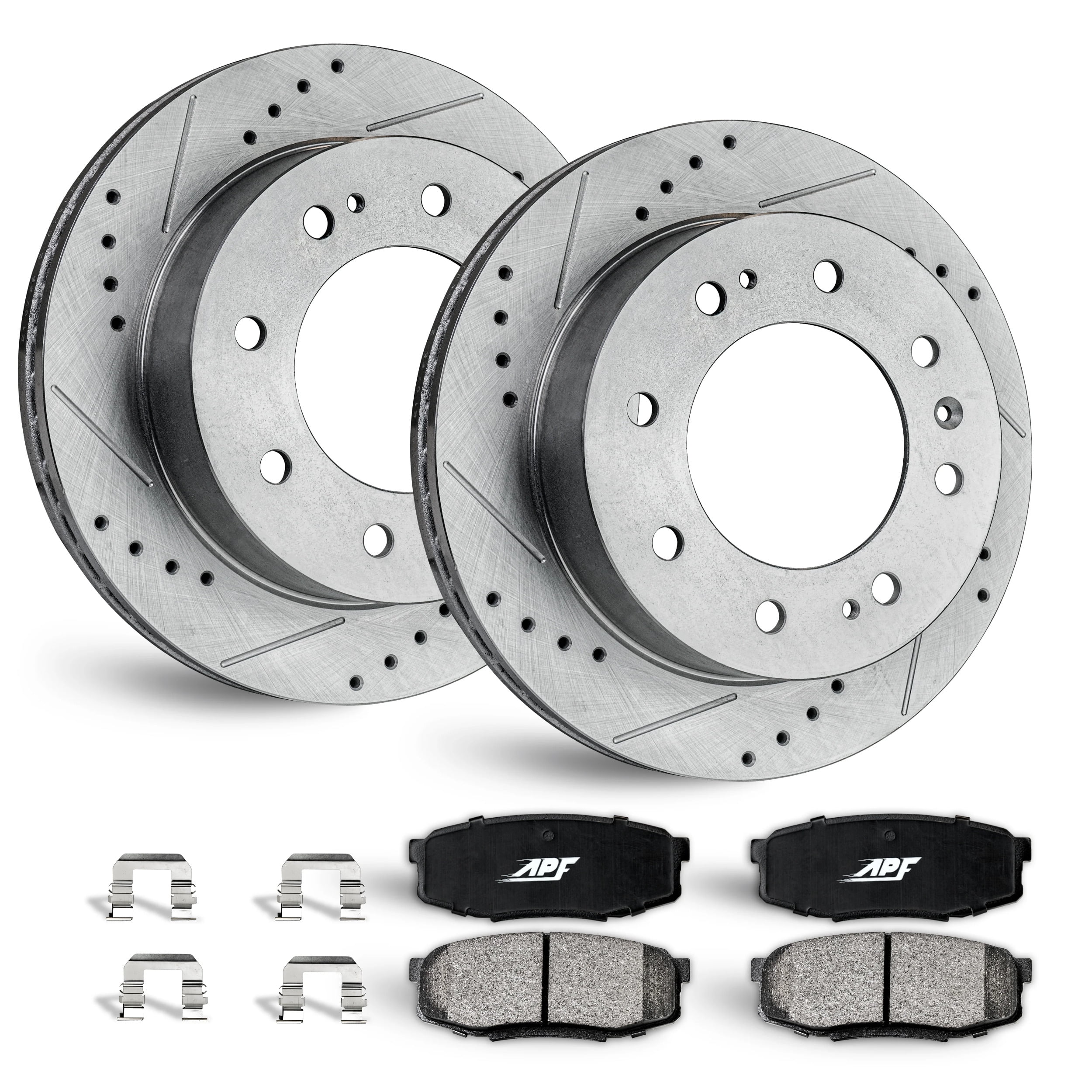 APF Rear Brake Kit Rotors and Pads for Hummer H2 2003-2009 - Walmart.com