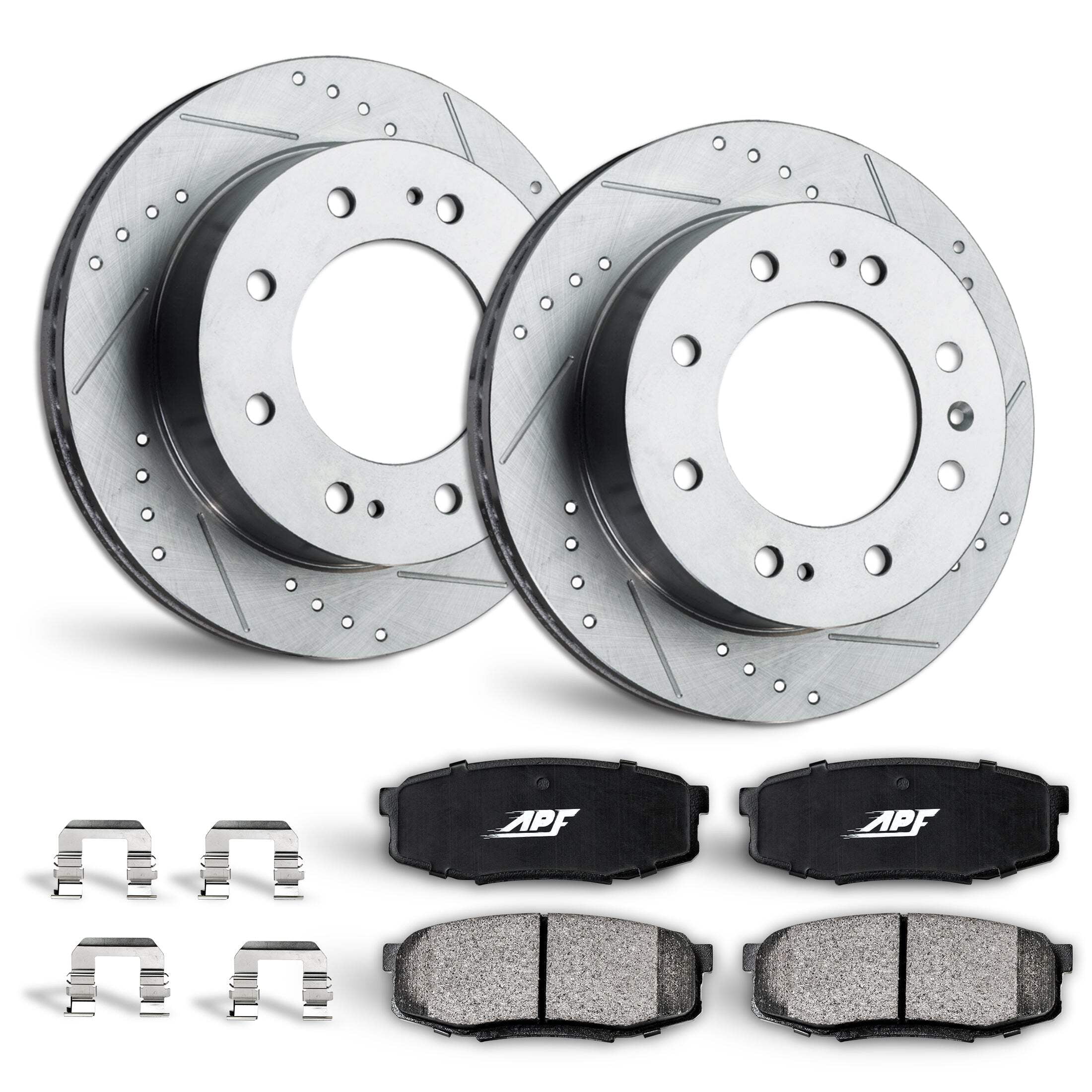 APF Rear Brake Kit Rotors and Pads for Chevrolet Silverado 2500 HD 2001 ...