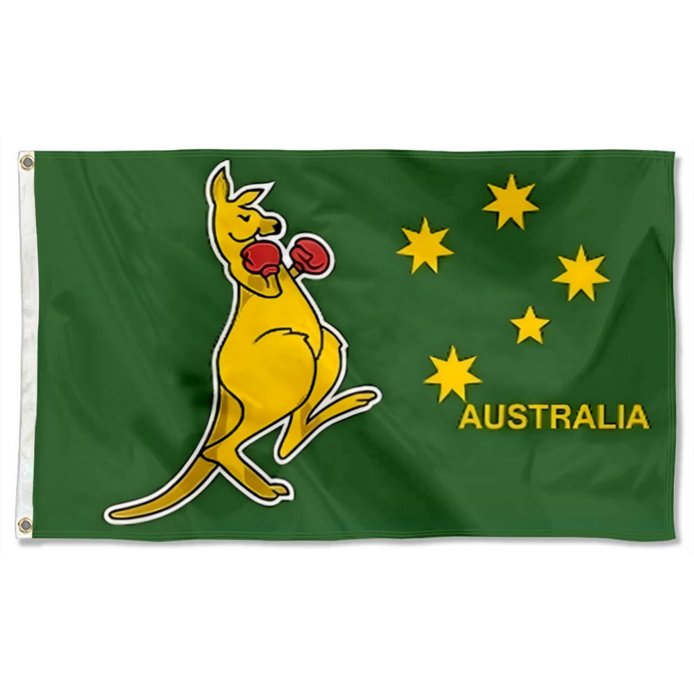 APFoo Aussie Australia Australian Boxing Kangaroo Flag 3'x5' Banner ...