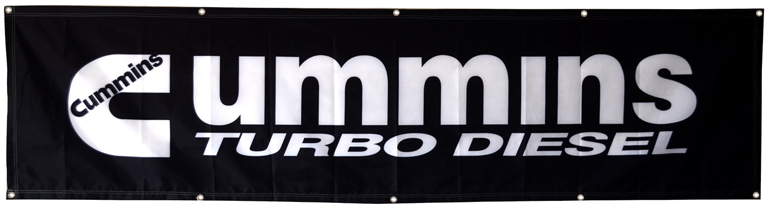 APFoo Cummins Turbo Diesel Flag Black Banner Home Yard Garden Decor ...