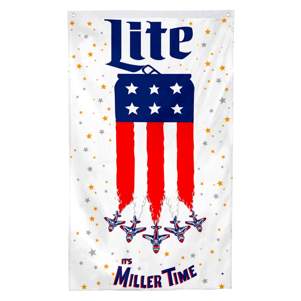 APFoo Miller Lite Flag It's Time Milwaukee Brewing American flags ...