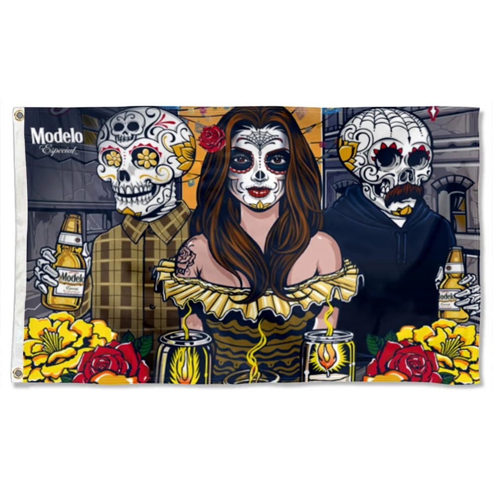 APFoo Modelo Especial Beer Cerveza Bar Mr Cartoon Day Dead Flags Banner ...