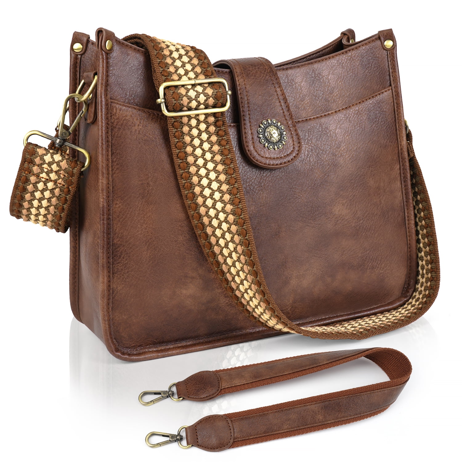 APHISON Crossbody Tote Bags For Women Trendy, Leather Hobo Handbag ...