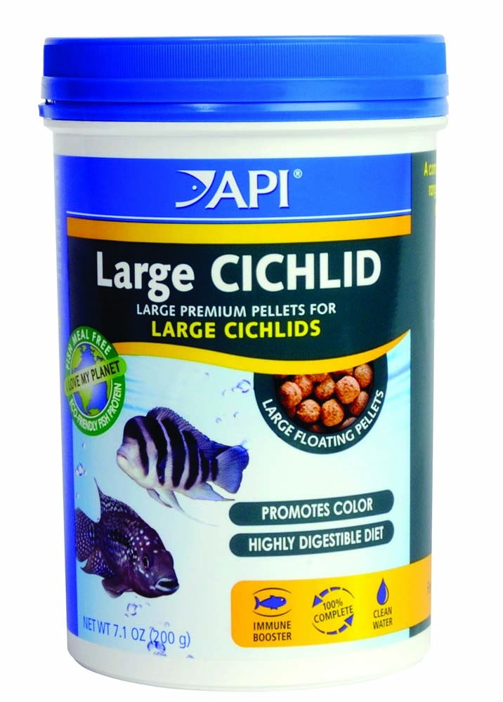 API Cichlid Large Pellets, Large Floating Pellets Fish Food, 7.1 oz ...
