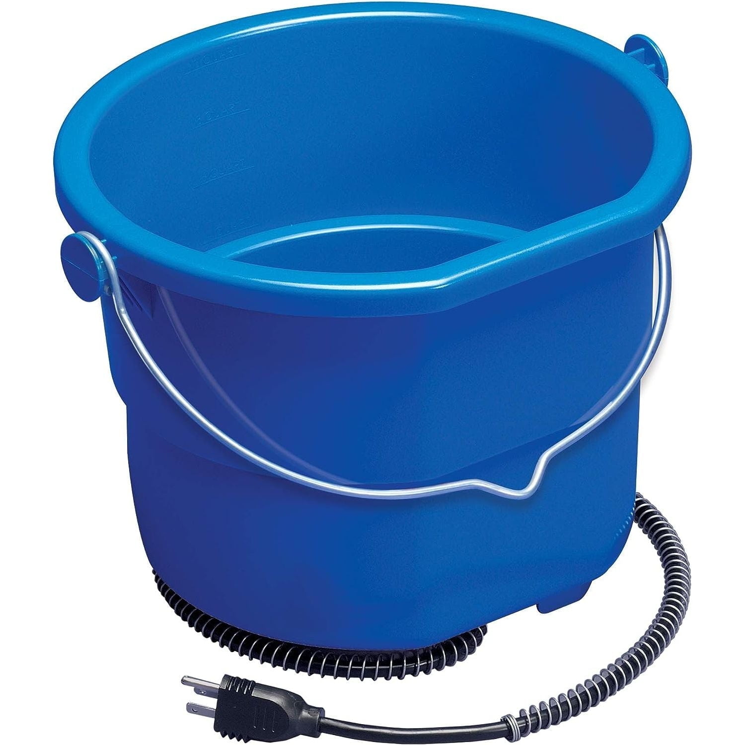 API Heated Flat Back Bucket for Livestock & Pets, 10 Quart Blue ...