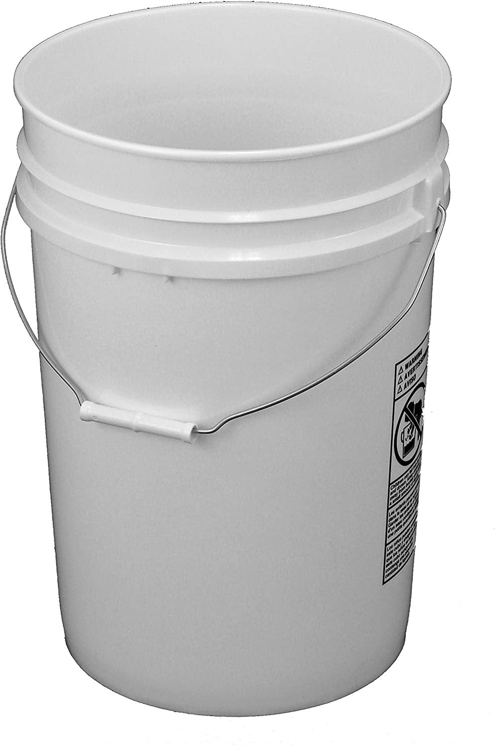 API Kirk 50 mil 1 Gallon White Bucket; 8" Diameter, 7.25" Height (6 ...