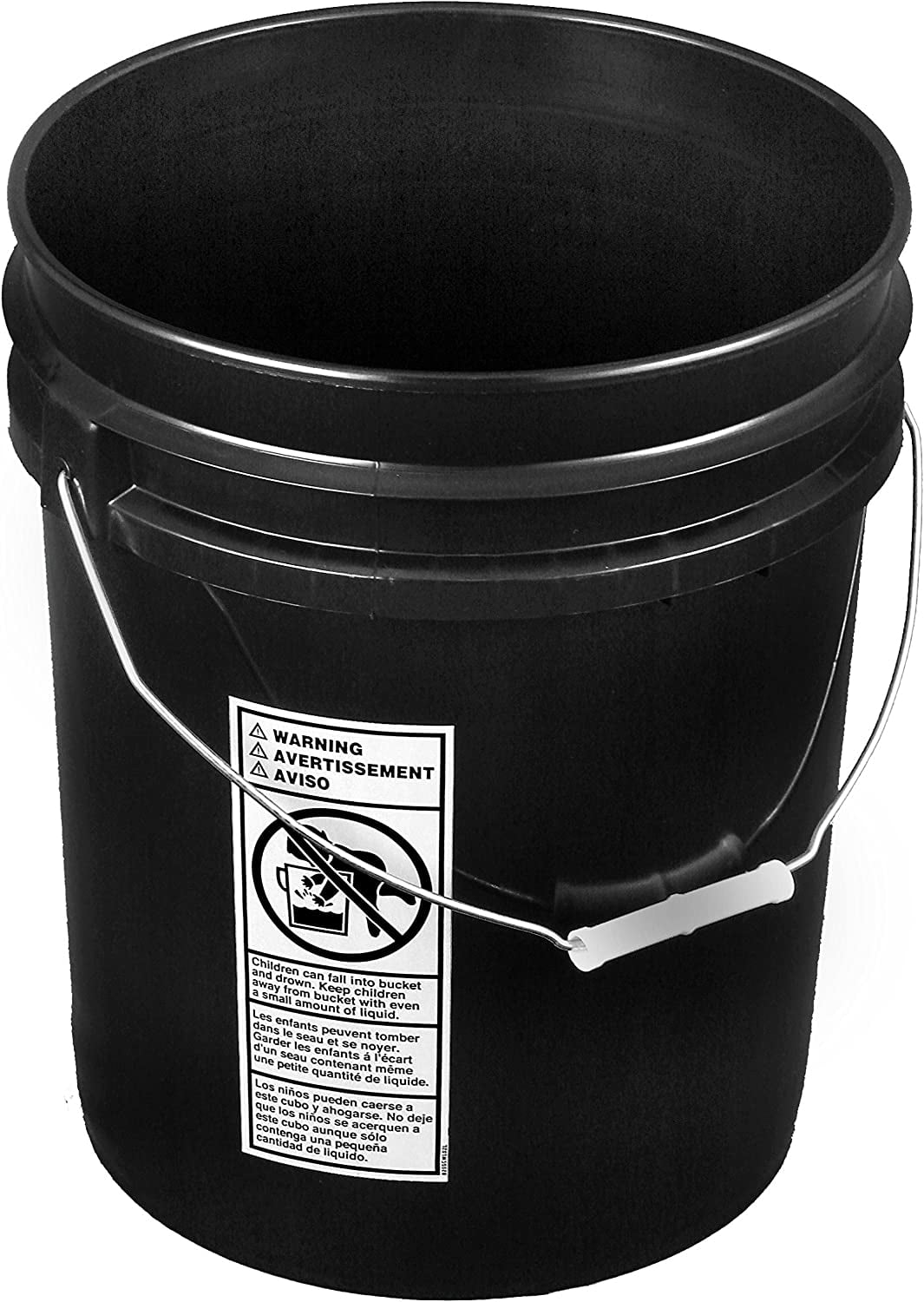 API Kirk Black 5 Gallon Bucket; Heavy Duty 90 Mil Plastic - Walmart.com