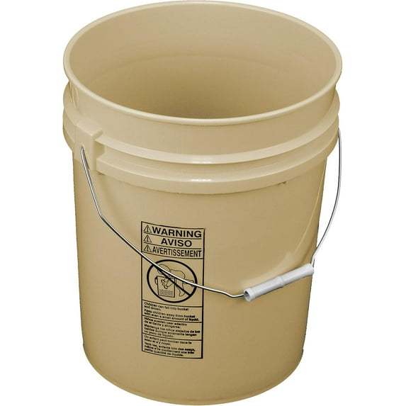 API Kirk Tan 5 Gallon Plastic Bucket; 90 Mil, Food Grade - Walmart.com