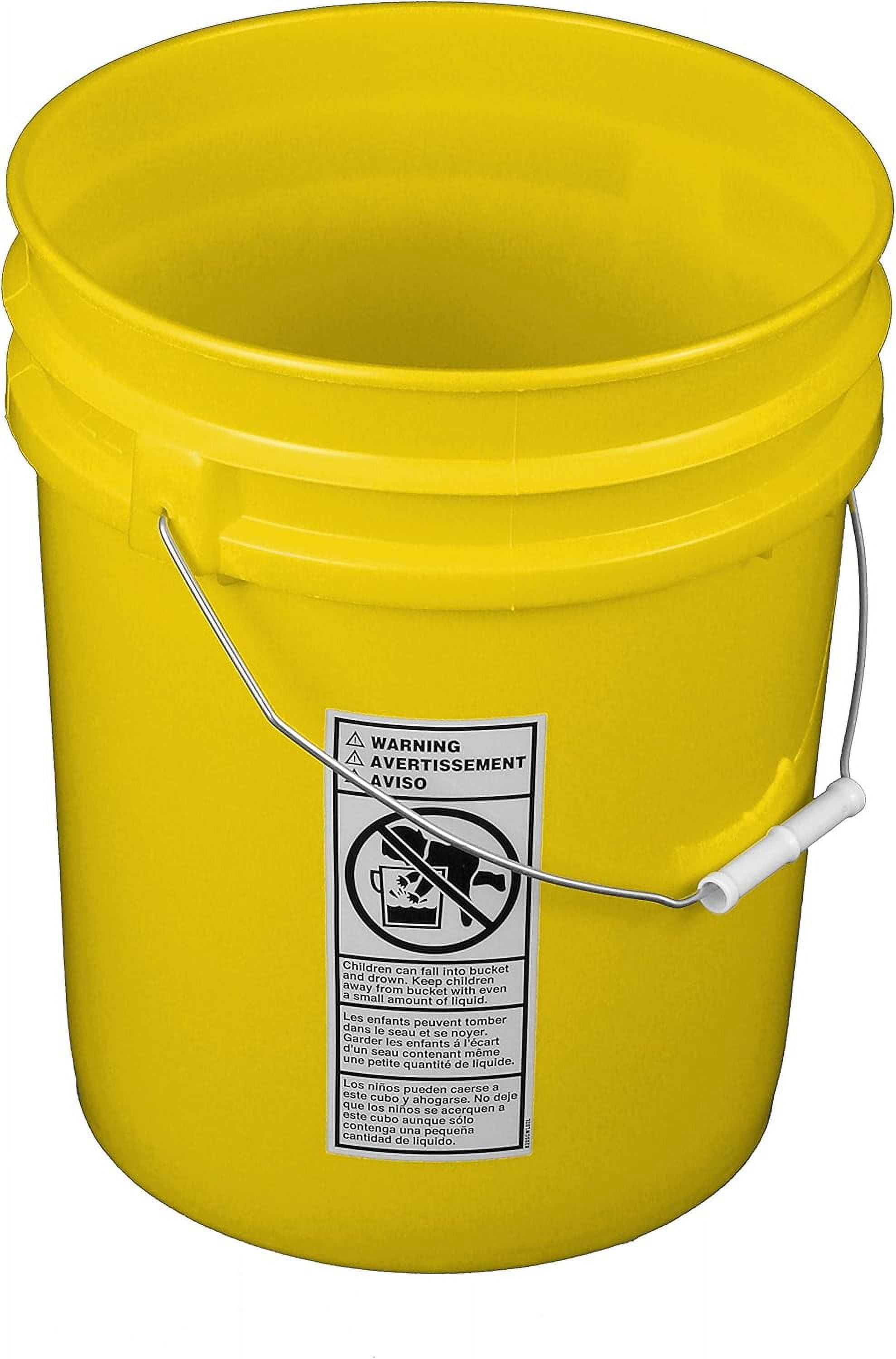 API Kirk Yellow 5 Gallon Heavy Duty 90 Mil BPA Free Food Grade Plastic Bucket - Walmart.com
