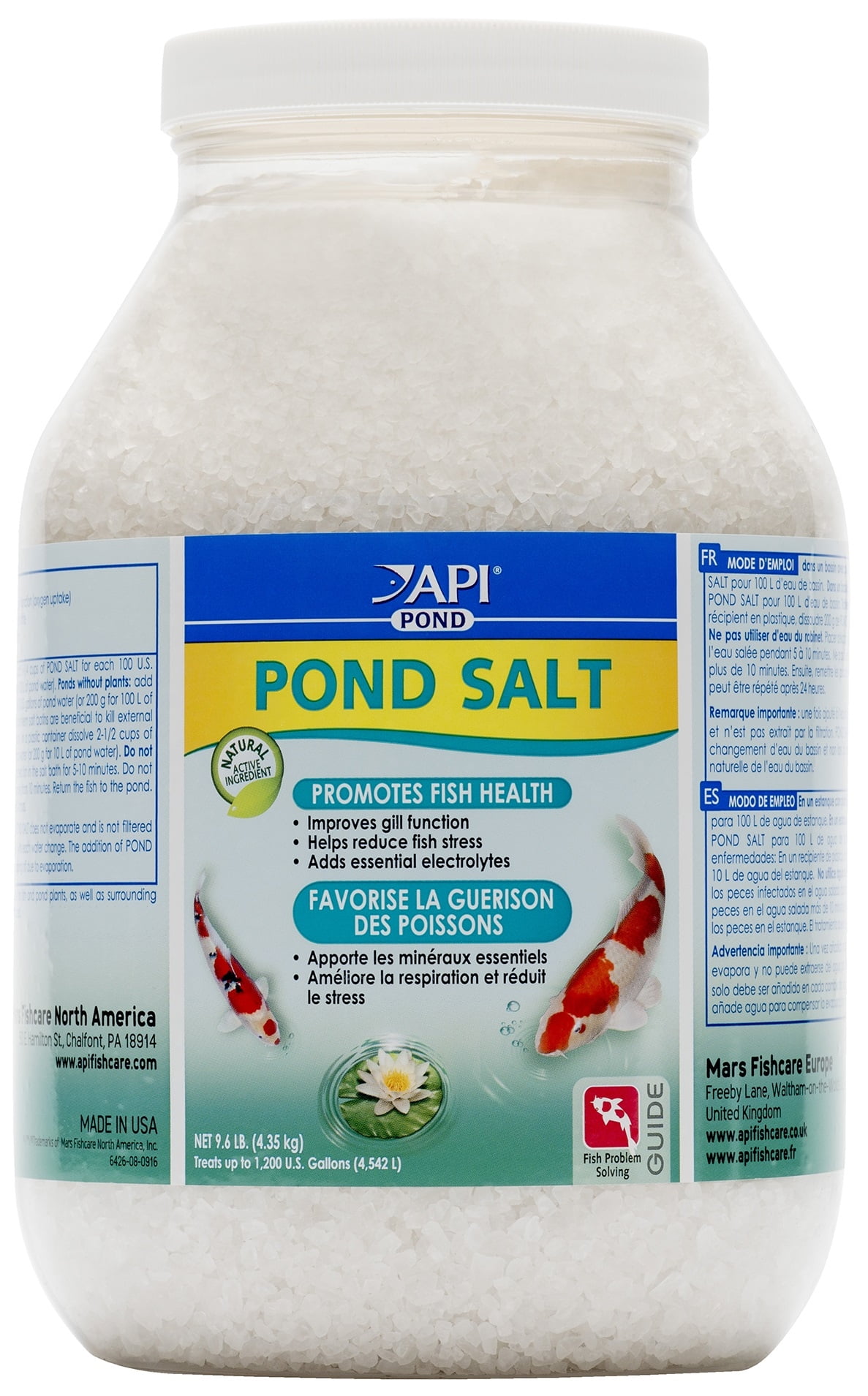 API Pond Pond Salt Natural Fish Tonic for Ponds 9.6 lb - Walmart.com