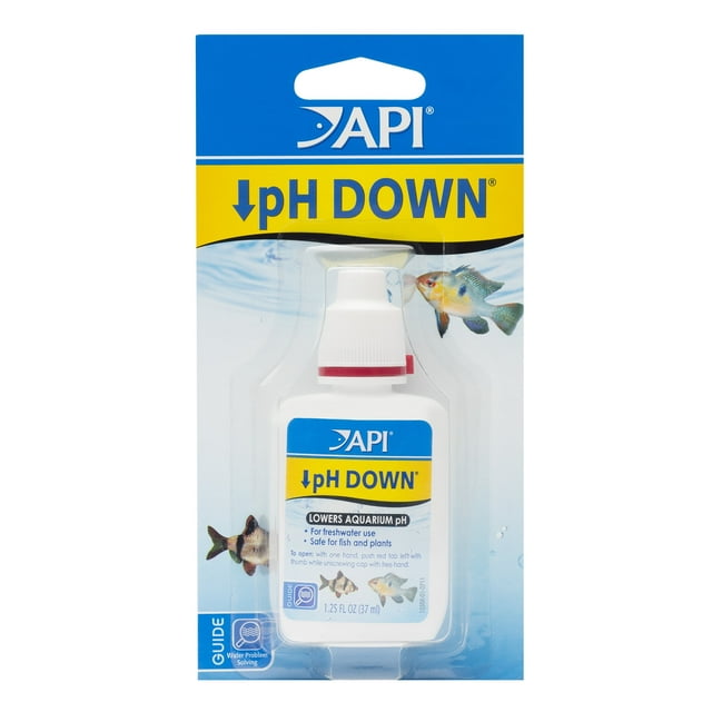API pH Down, Freshwater Aquarium Water pH Reducing Solution, 1.25 oz ...