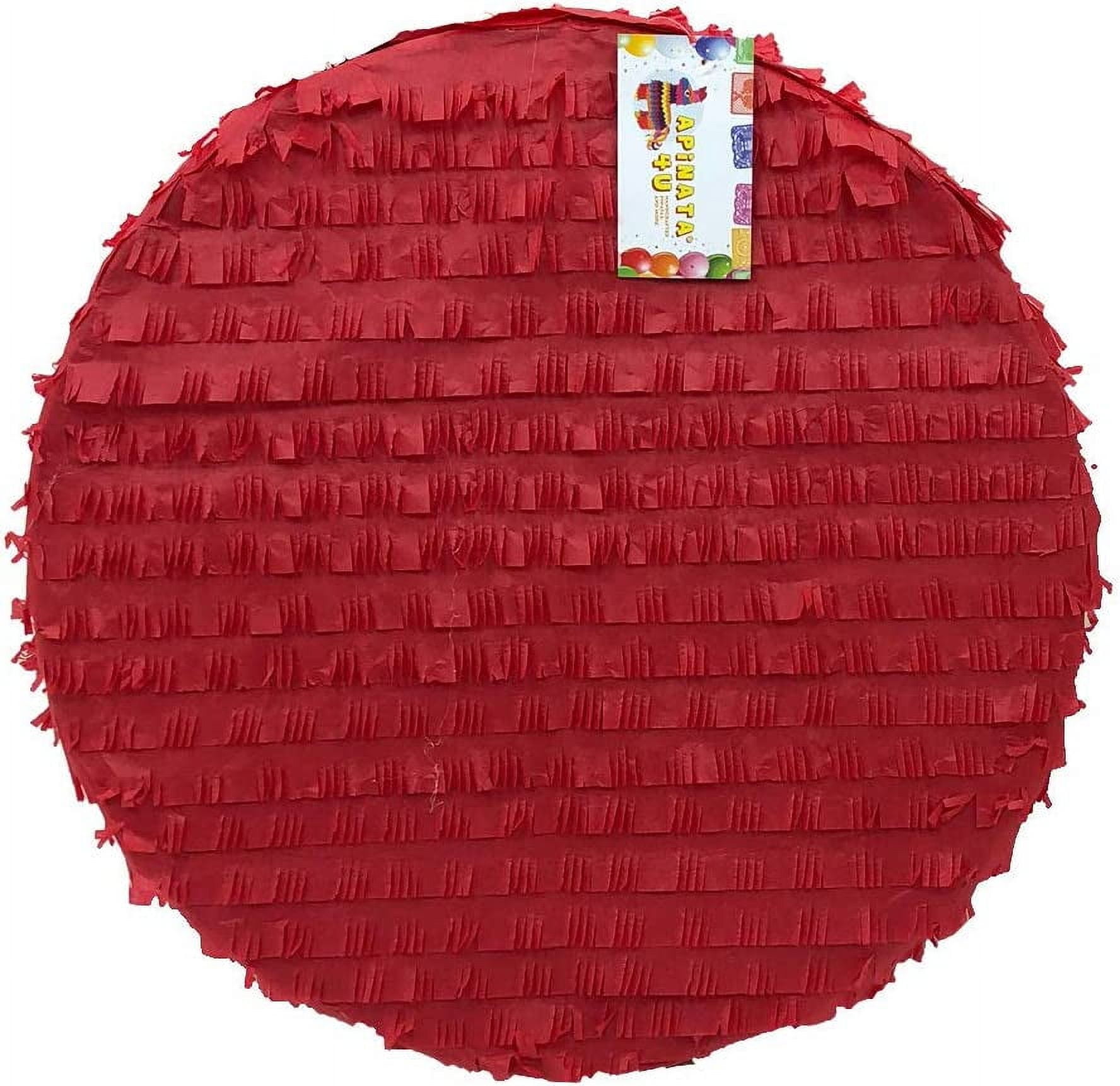 APINATA4U 2-D Flat16" Round Blank Pinata Red Color Great to Create Your ...