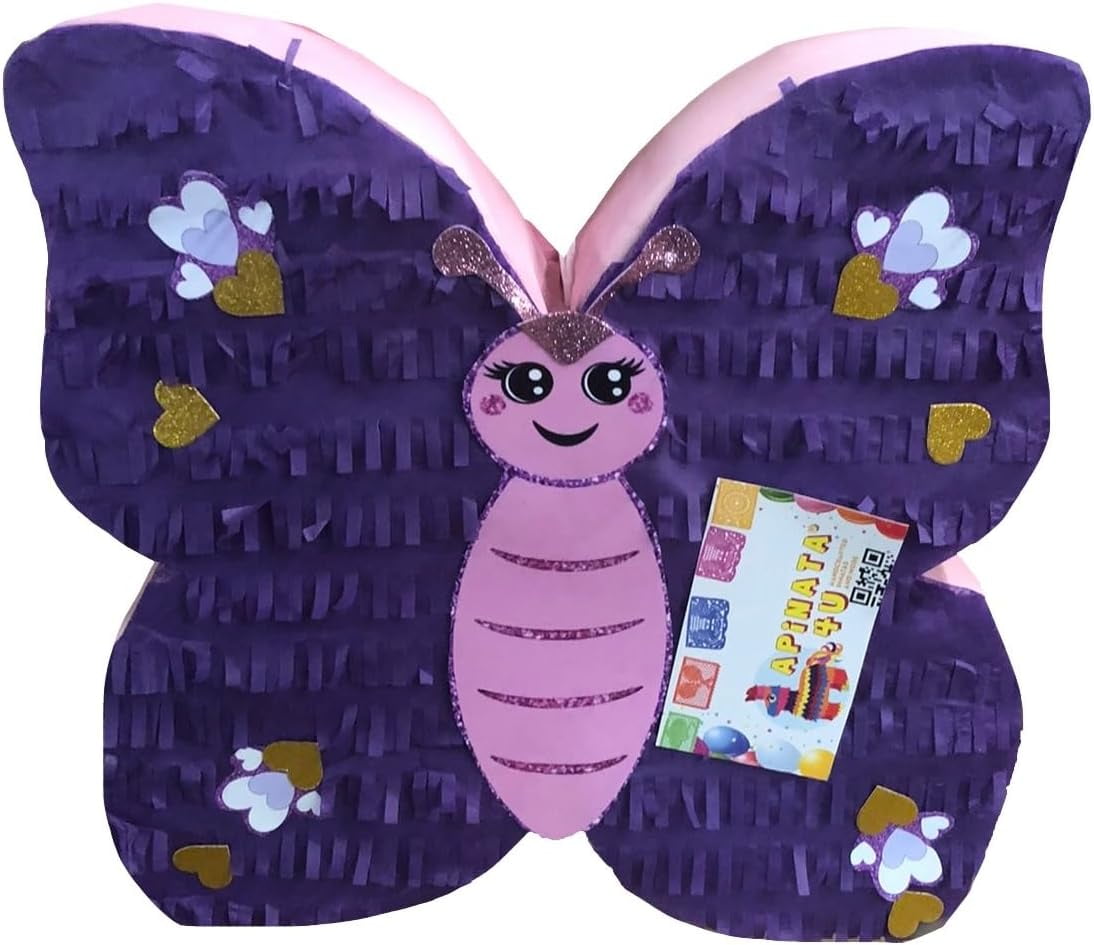 APINATA4U 20'' Pink & Purple Butterfly Pinata Butterfly Theme Birthday ...