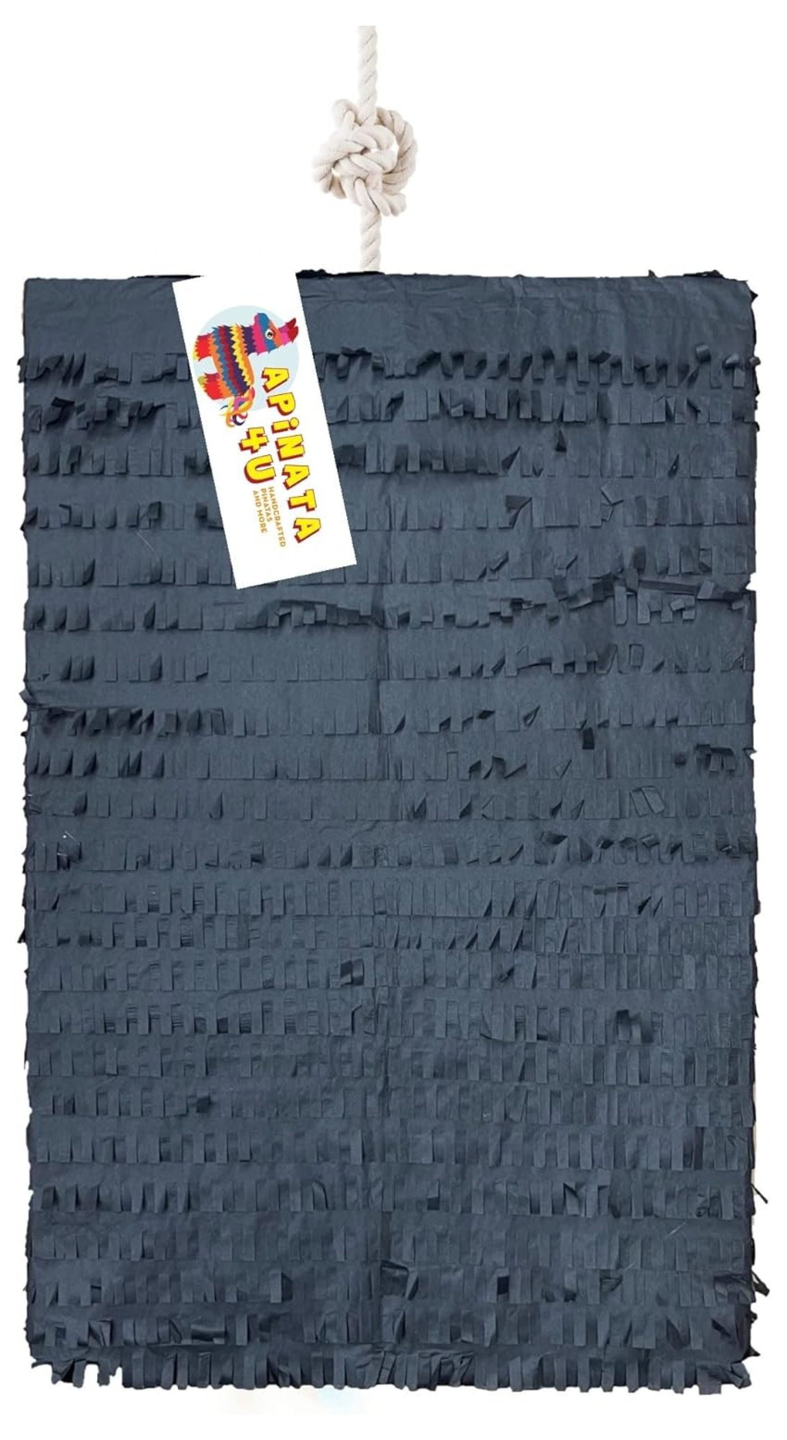 APINATA4U 20" Rectangle Pinata Black Color Blank Solid great for DIY ...