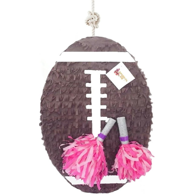 APINATA4U 20" Tall Gender Reveal Football Pinata Cheerleader Theme ...