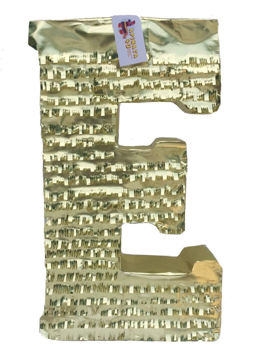 APINATA4U 20'' Tall Letter E Piñata Gold Color - Walmart.com