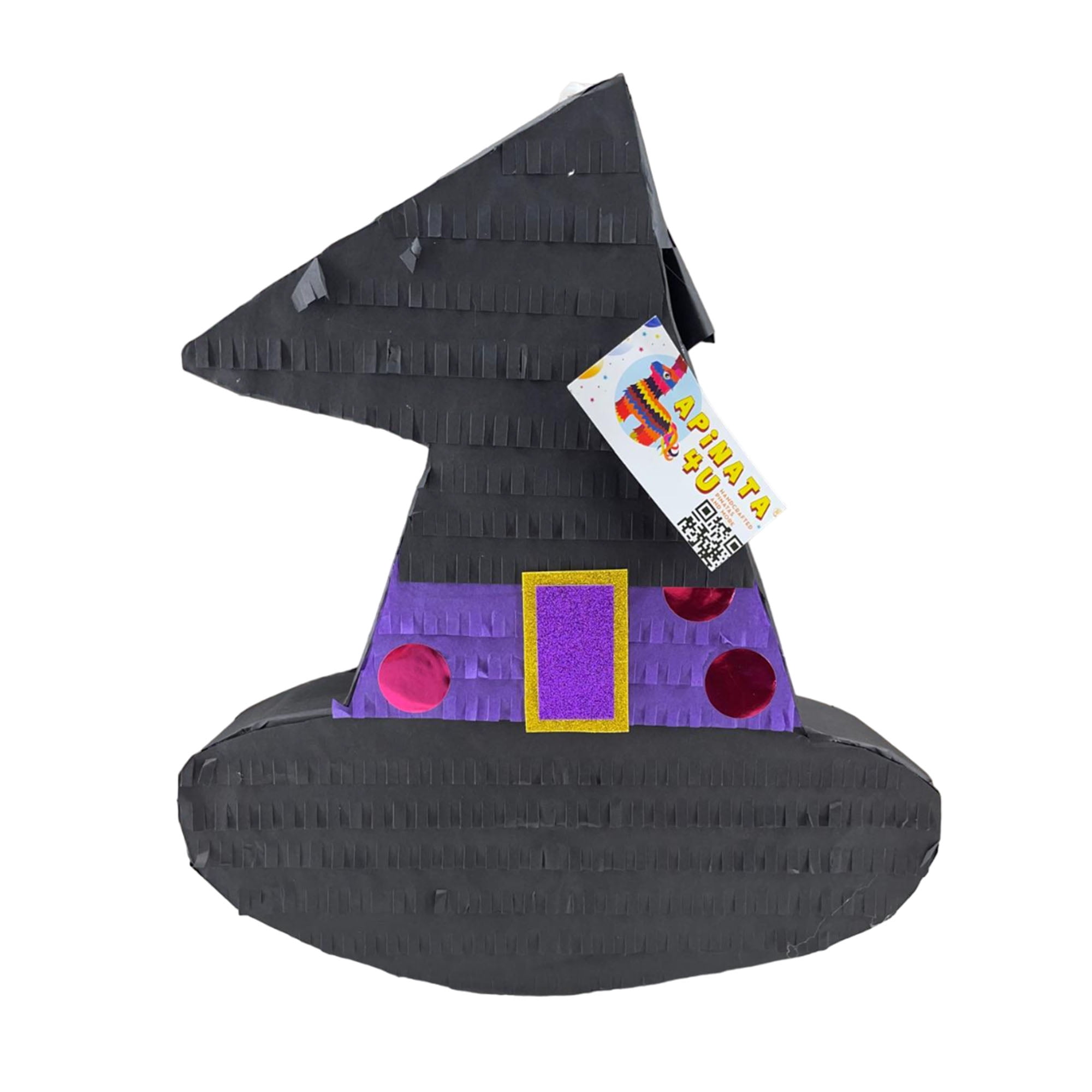 APINATA4U Black & Purple Witch Hat Pinata, Halloween Birthday Party ...