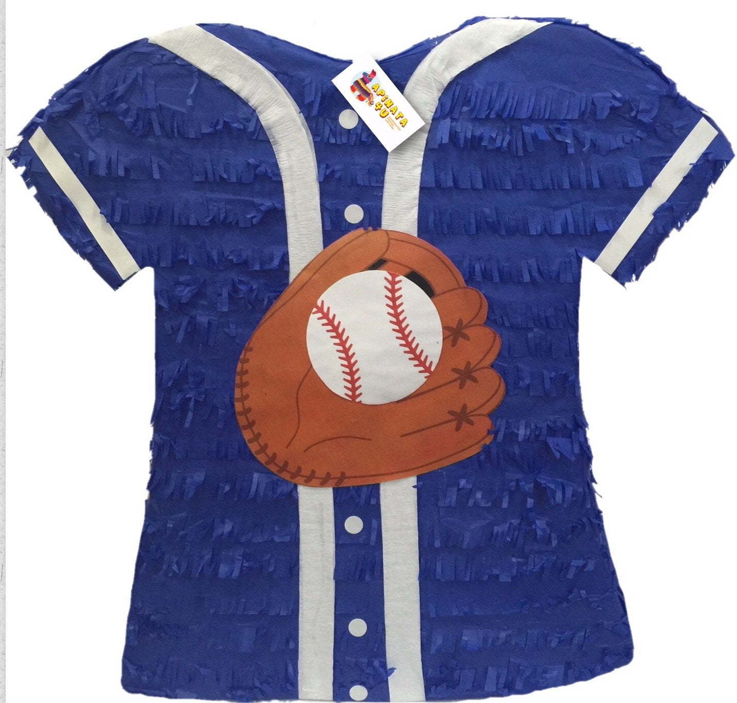APINATA4U Large Blue Baseball Jersey Pinata, Handcrafted, 20" Size ...