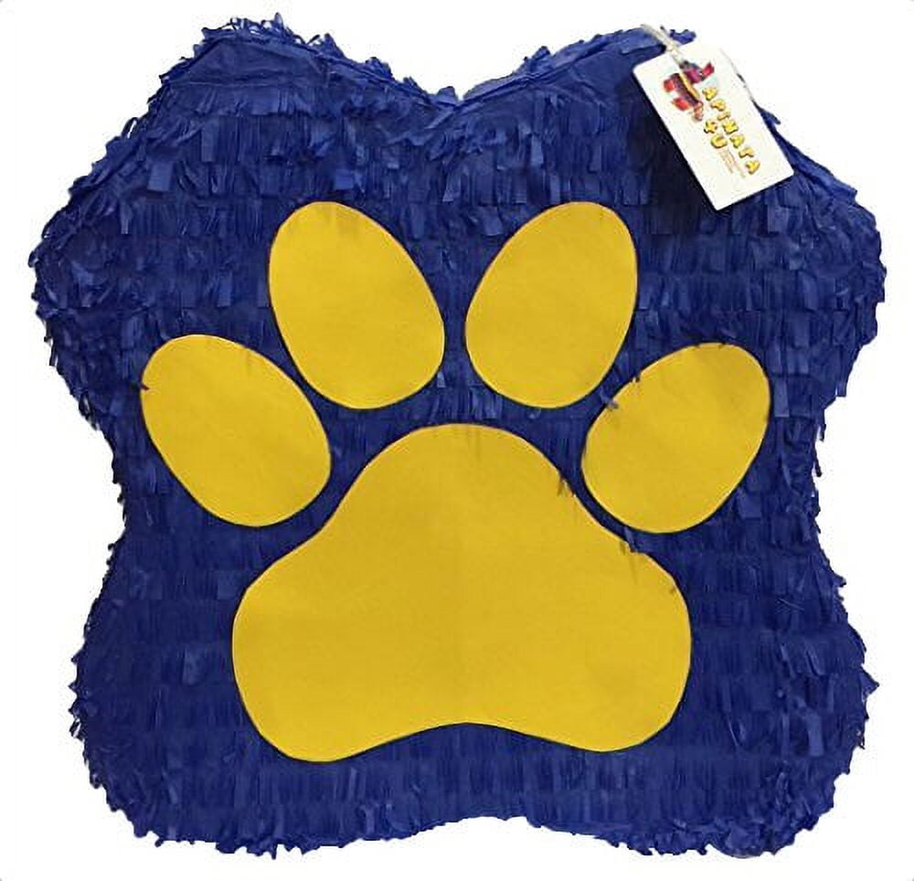 APINATA4U Blue & Yellow Paw Print Pinata 19" Tall - Walmart.com