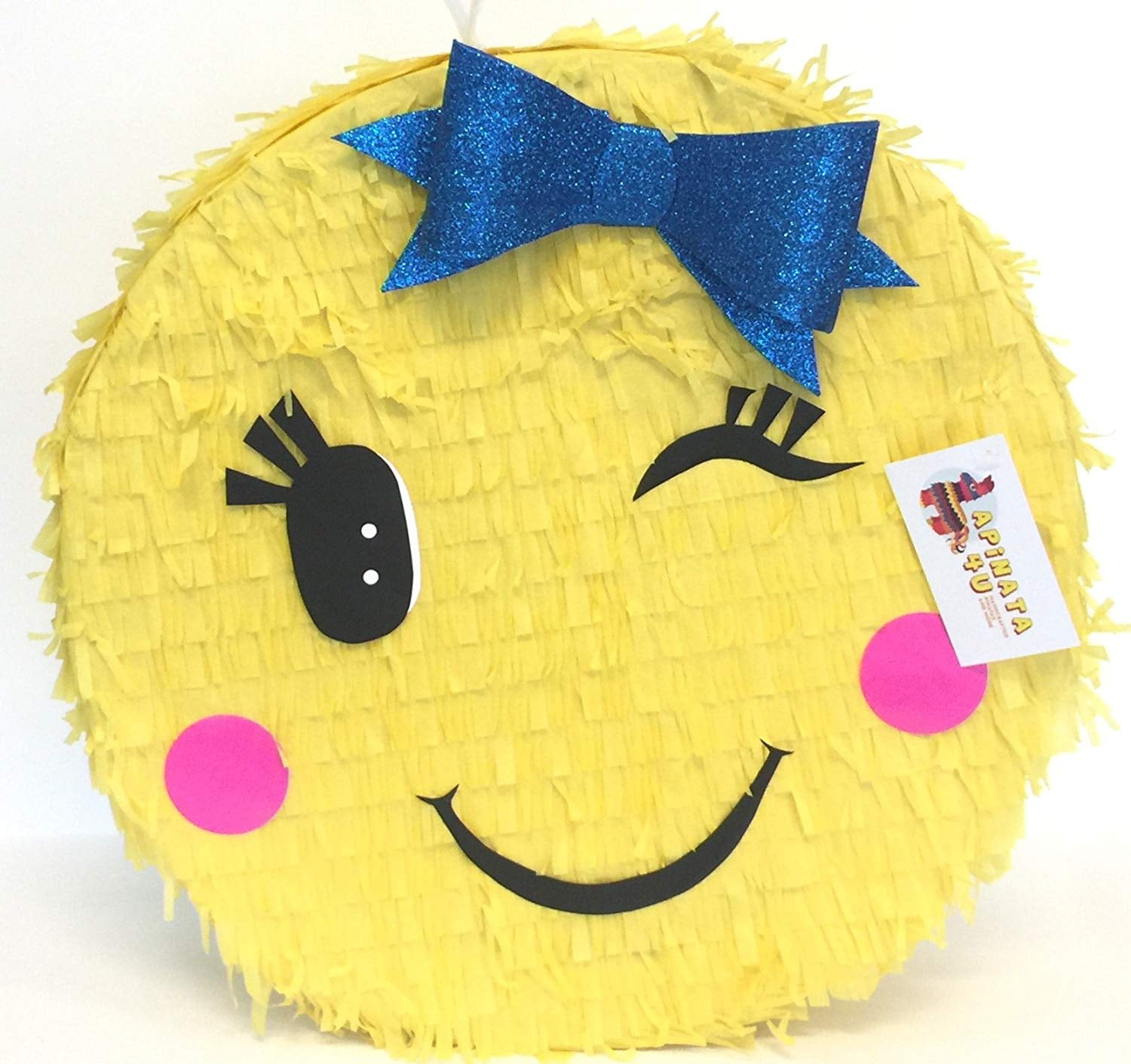 APINATA4U Girly Emoticon with Blue Bow Pinata - Walmart.com