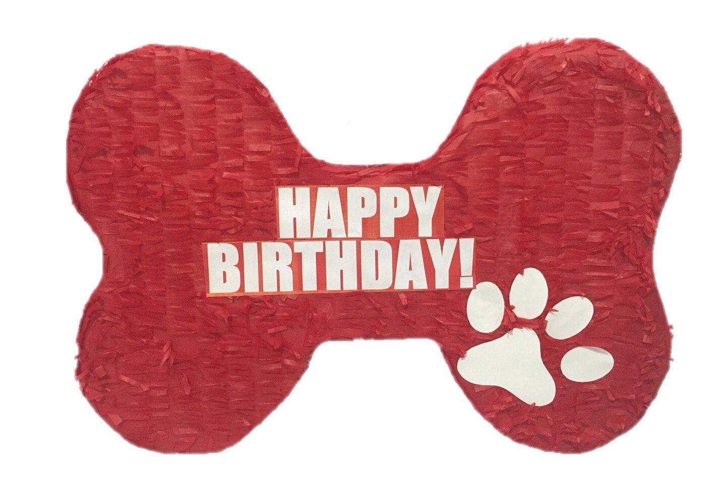 APINATA4U Happy Birthday Bone Pinata 20" Red Color - Walmart.com