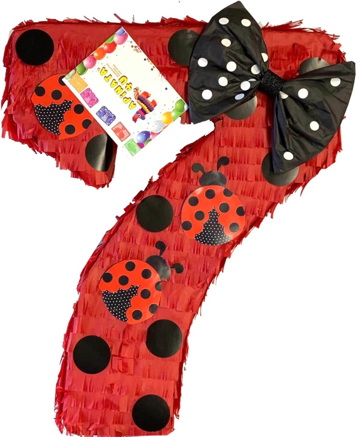APINATA4U Large Number Seven Pinata Ladybug Theme 20" - Walmart.com