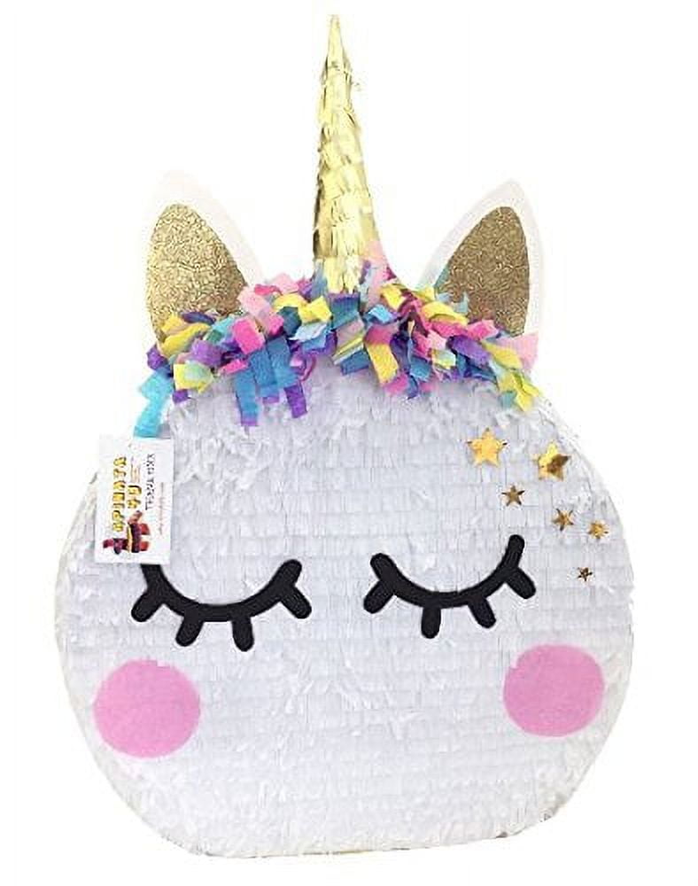 APINATA4U Large Unicorn Pinata Round Shape Gold Accents - Walmart.com