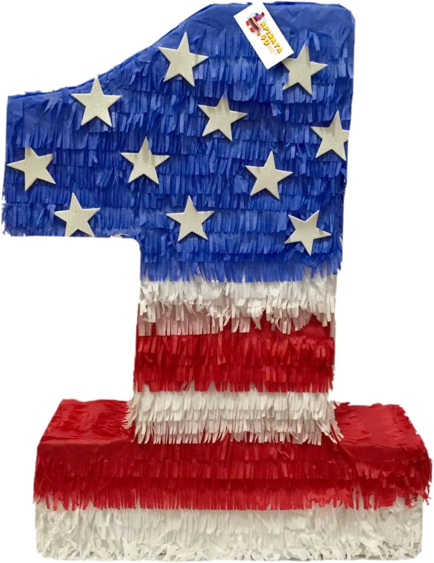 APINATA4U Patriotic Number One Pinata 20" Tall Red Anchor - Walmart.com