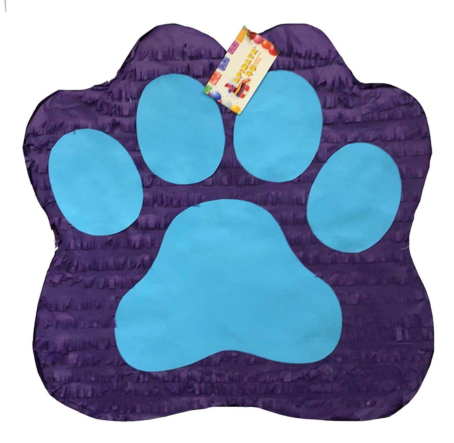 A Pinata 4 U Purple & Blue Puppy Paw Pinata, 19" Tall, Holds 4-7 lbs ...