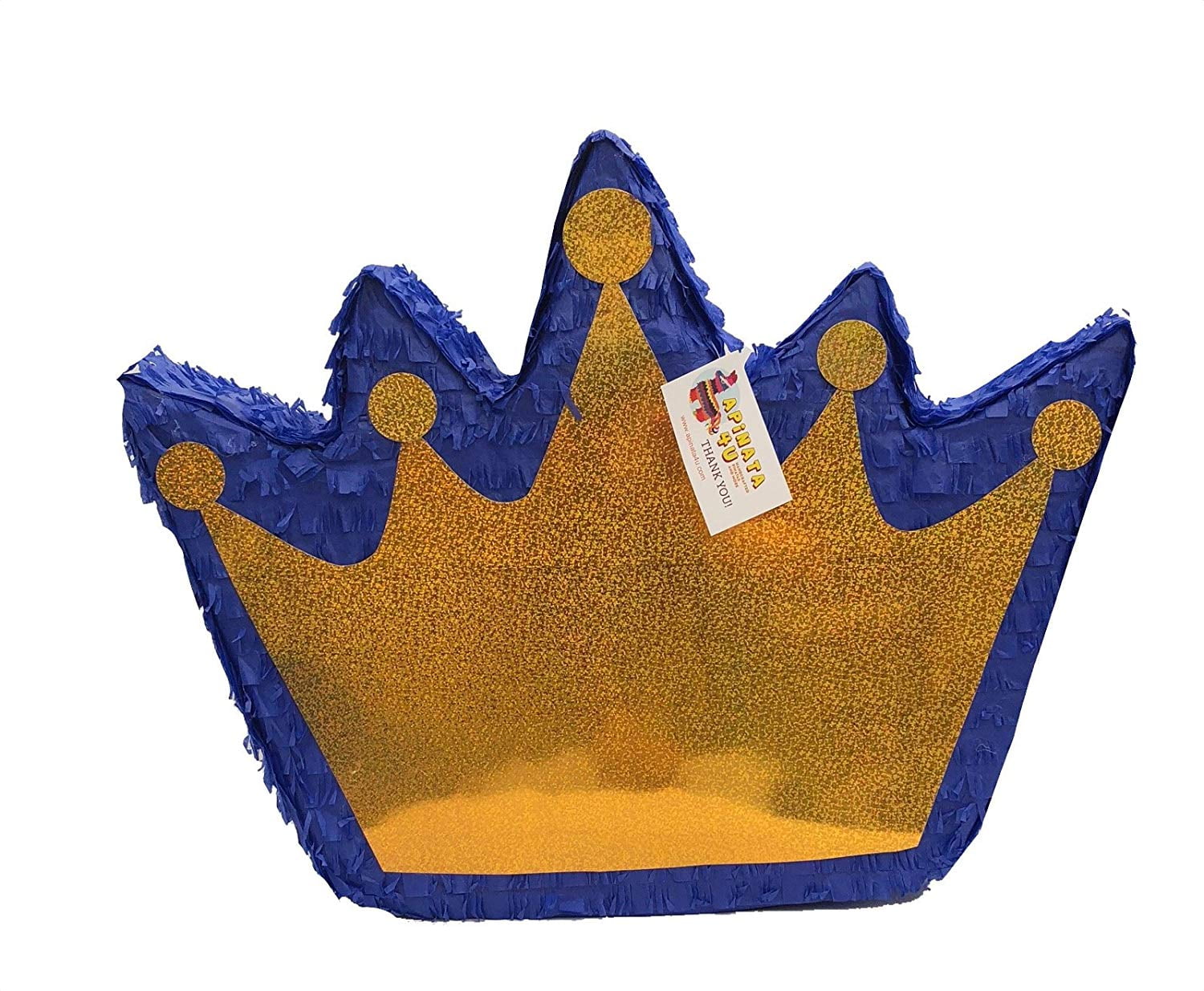 APINATA4U Royal Blue & Gold Crown Pinata Prince Themed Birthday Party ...