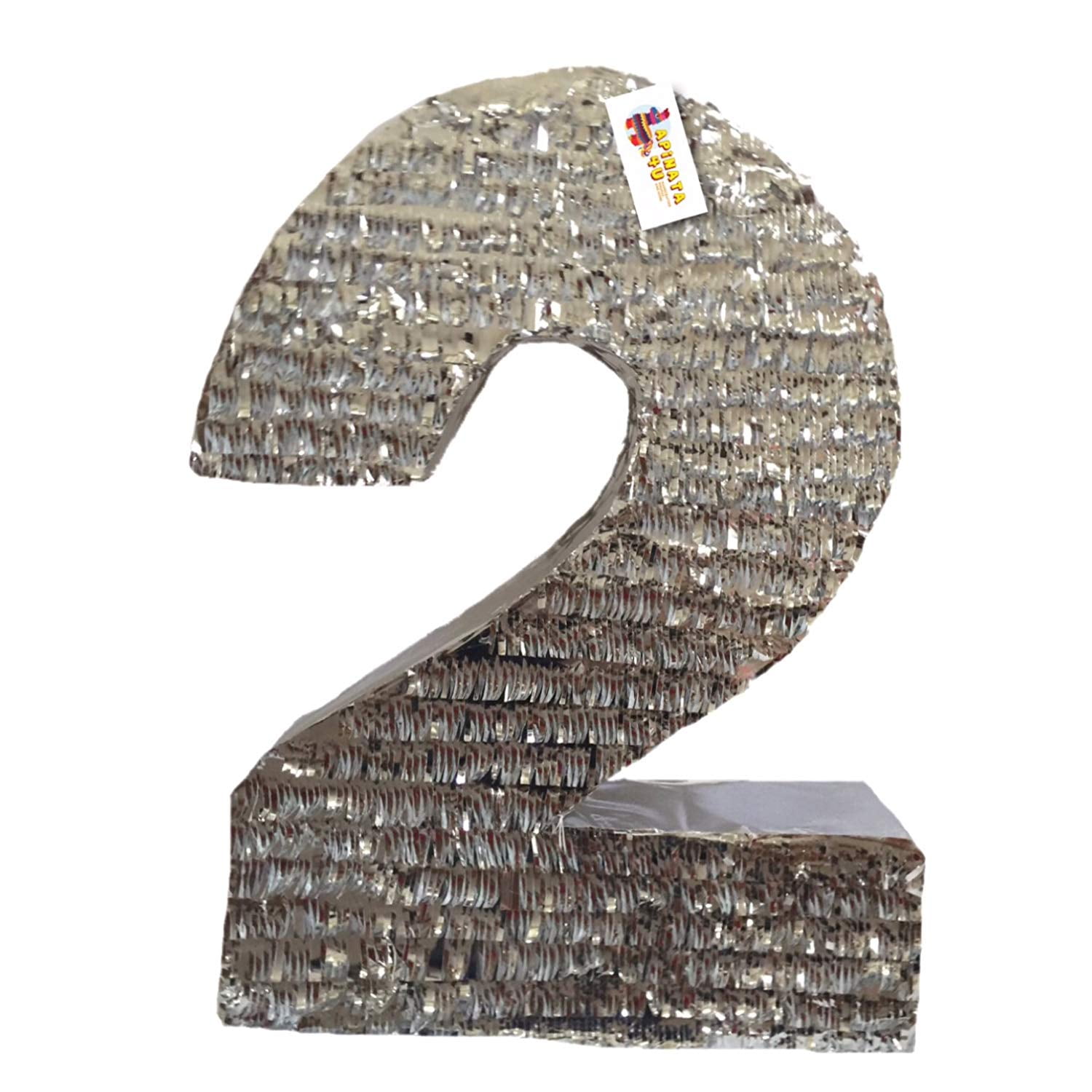 APINATA4U Silver Number Two Pinata 20'' Tall - Walmart.com