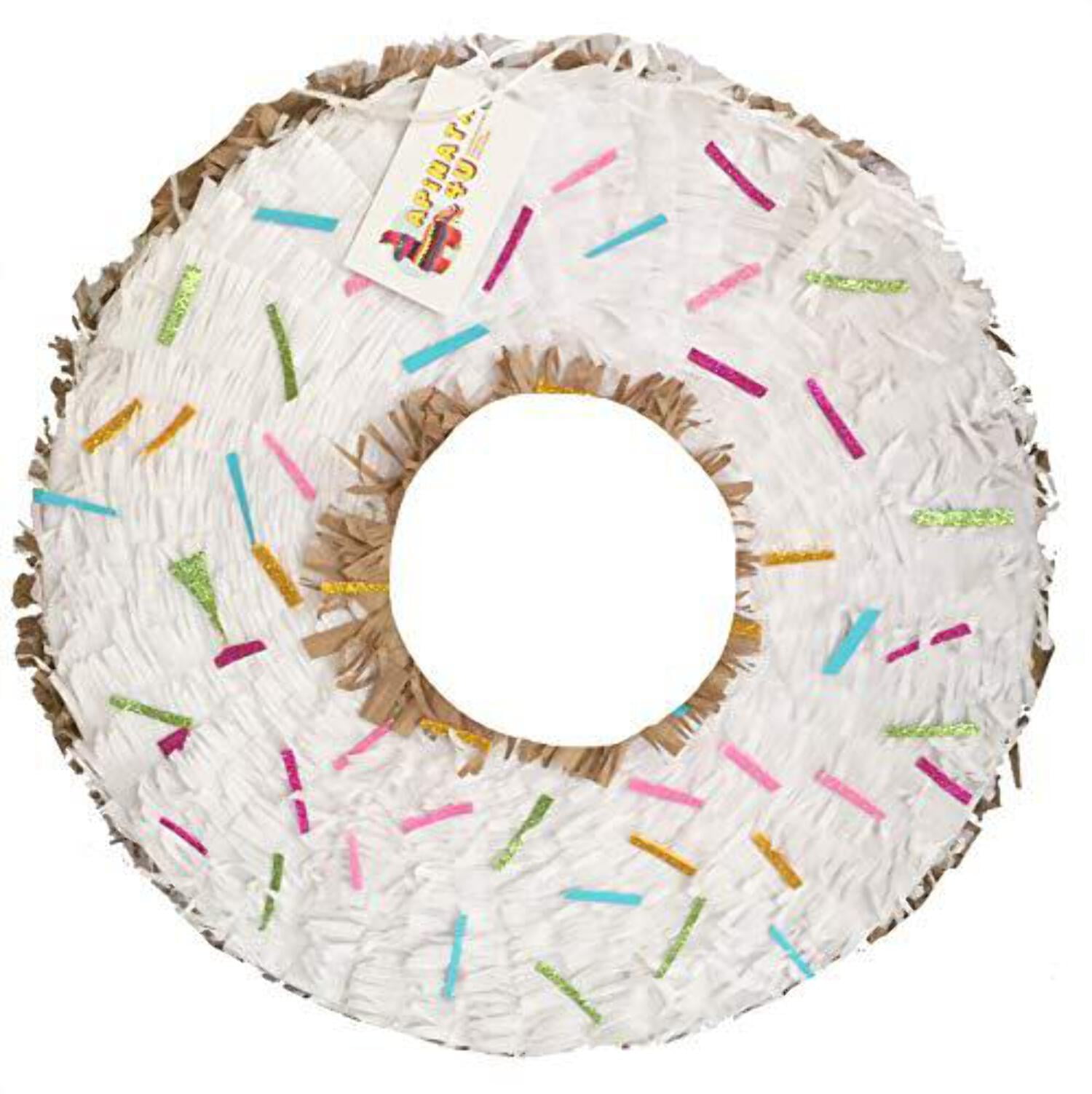 APINATA4U White Doughnut Shape Pinata Sugar Doughnut Party Favor ...