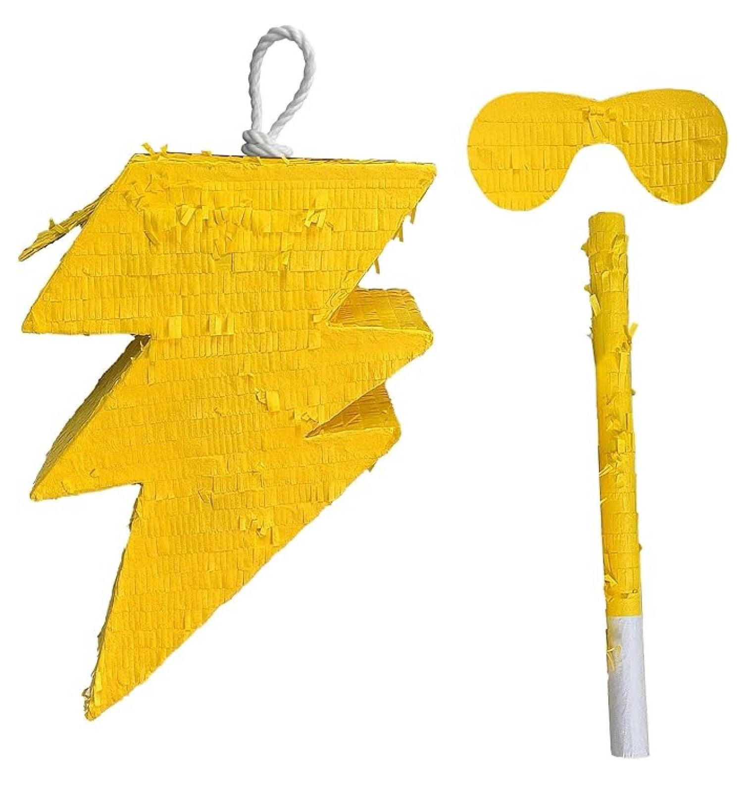 APINATA4U Yellow Lightning Bolt Pinata - Electrify Your Party with Fun ...