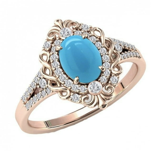 APIPEE 925 Sterling Silver Natural Turquoise Moonstone Rings for Women Carved Palace Ring ...