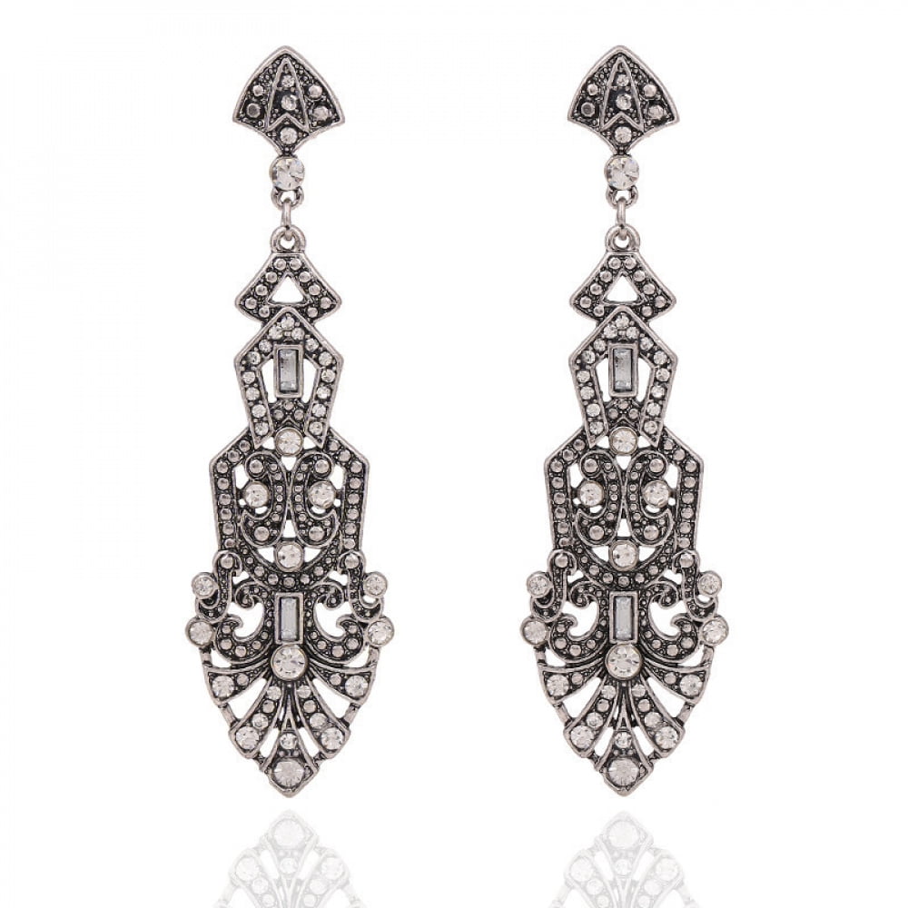 APIPEE Earrings with Zircon Inlay for Women, Exaggerated Long Water ...