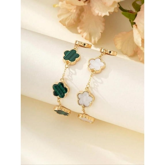 APIPEE Flower Design Link Bracelet for Summer Summer Plain Color ...
