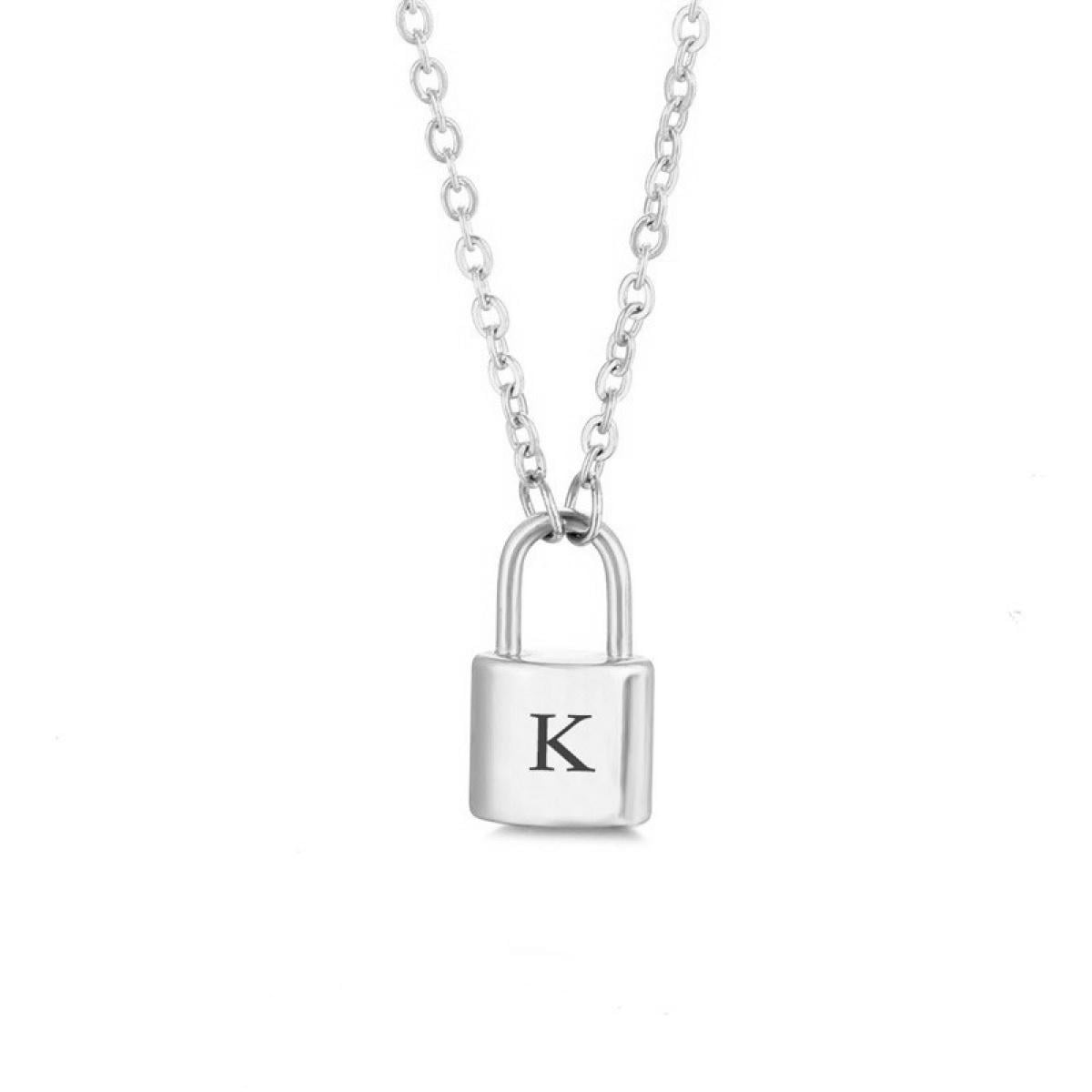 APIPEE Jewelry Initial Pendant Necklace for Men Womens, Stainless Steel ...