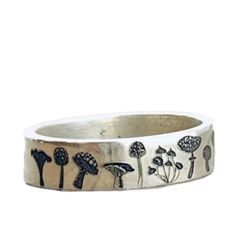 APIPEE Mens Titanium Ring Wedding Band Distressed Ring Female Embossed ...