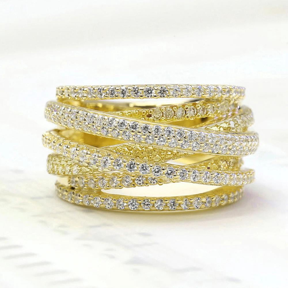 APIPEE Modern Bridal Cocktail For Her Ladies Sparkling Shiny Cubic ...