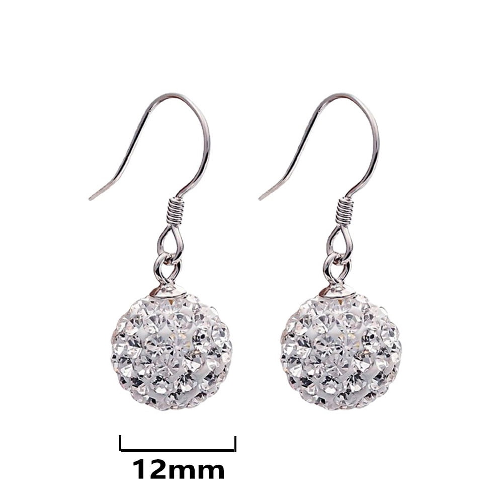 APIPEE S999 Silver Earrings Round Ball Earrings for Women - Walmart.com
