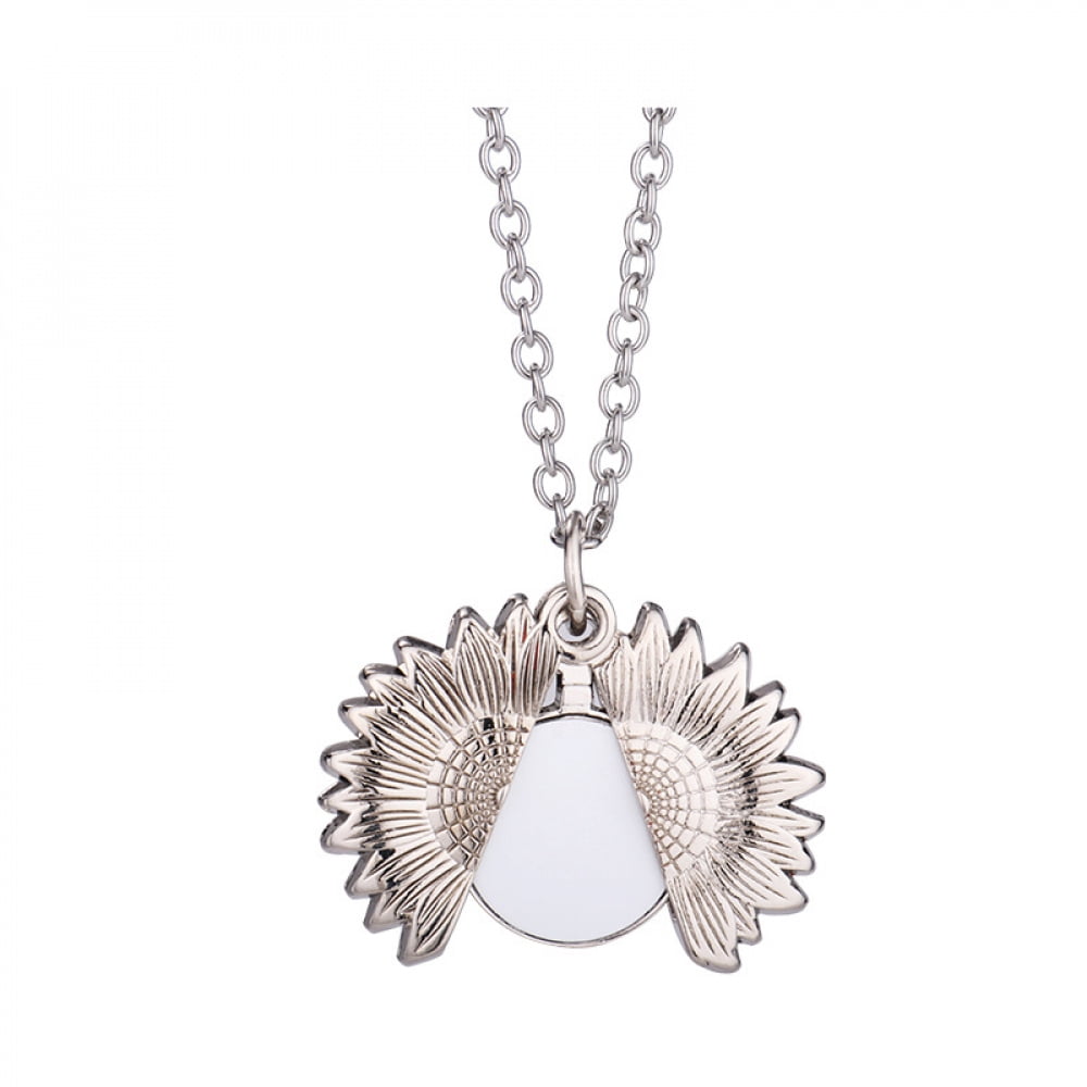 APIPEE Women Heat Sunflower Angel Wings Necklace Heart Open And Close ...
