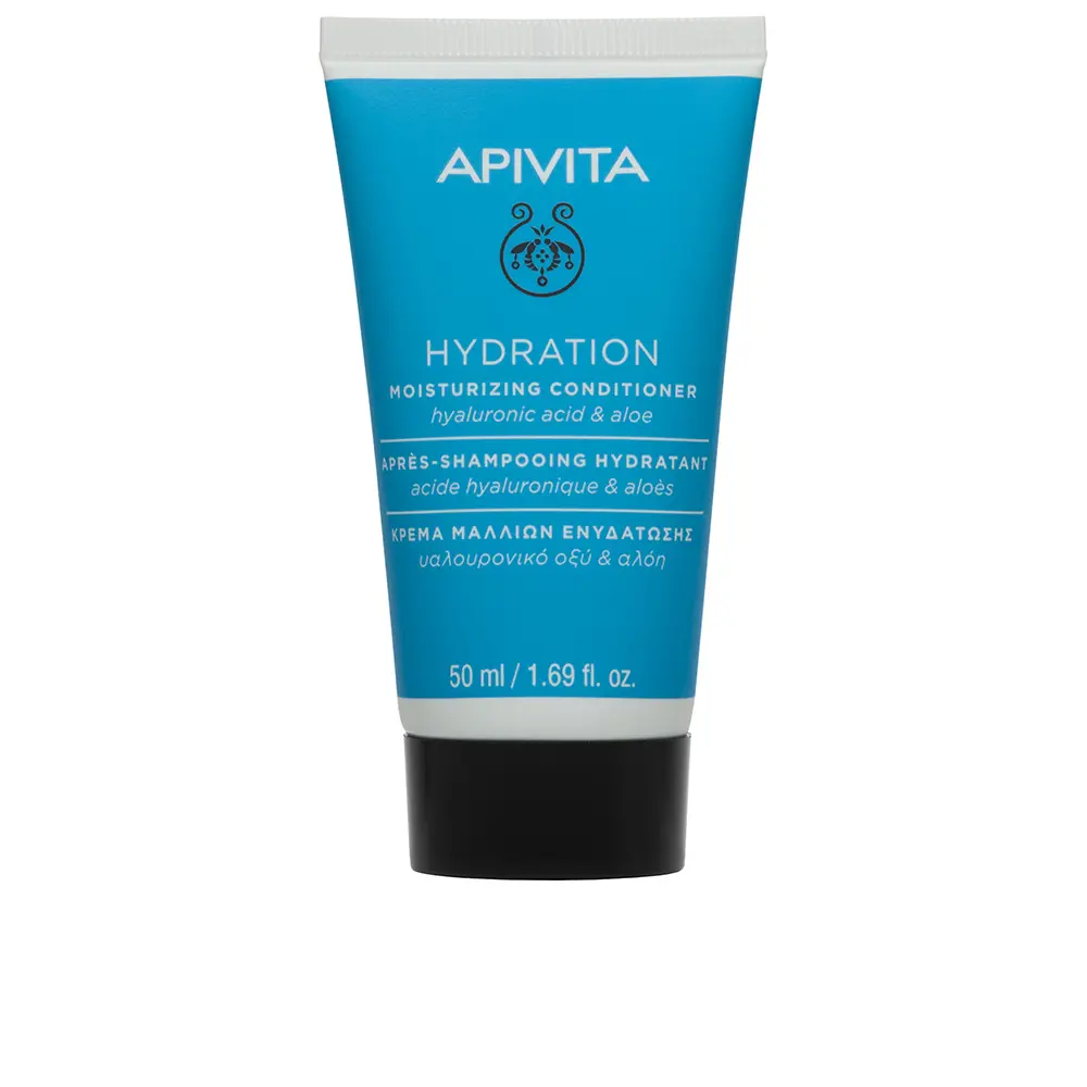 APIVITA MOISTURIZING CONDITIONER FOR ALL HAIR TYPES with hyaluronic acid, aloe and honey1.7 fl ...
