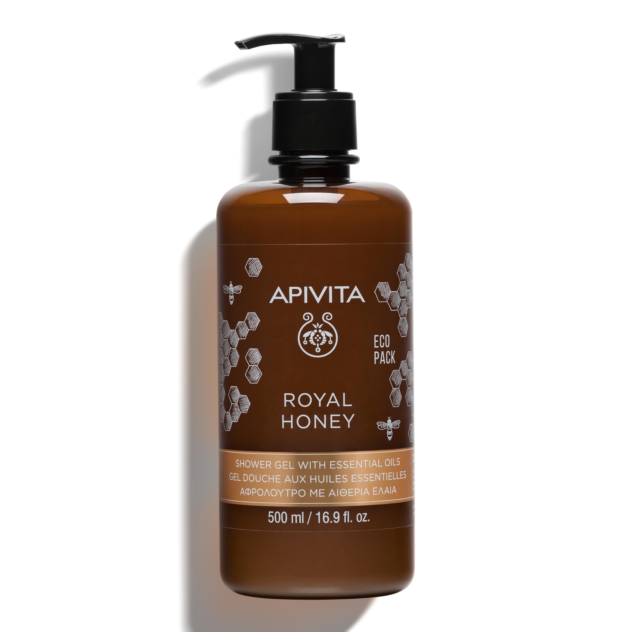 APIVITA Royal Honey Shower DMF15 Gel | Gently Cleanses, Soothes & Preserves Moisture with Honey ...