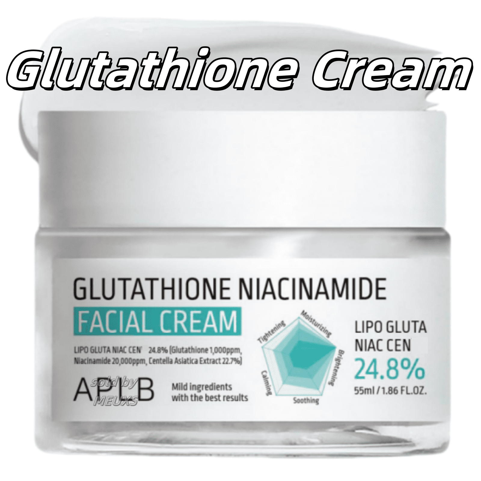 APLB Glutathione Niacinamide Facial Cream, Deep hydration, Improve skin elasticity, Improve skin ...